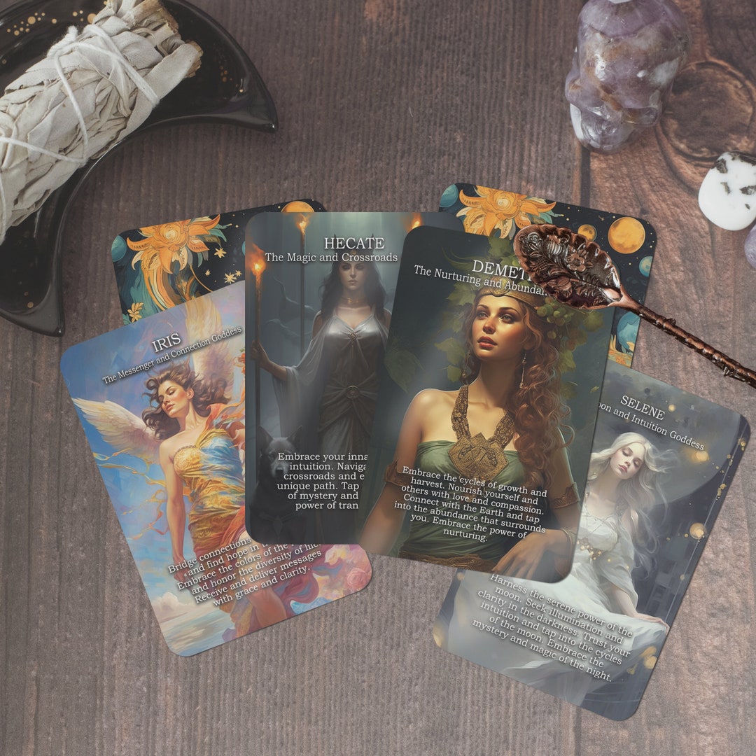 Greek Goddess Oracle Cards - Oracle Deck, 16 Card Deck, Affirmation ...