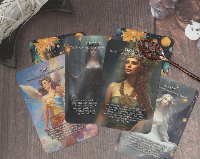 Greek Goddess Oracle Cards - Oracle Deck, 16 Card Deck, Affirmation ...