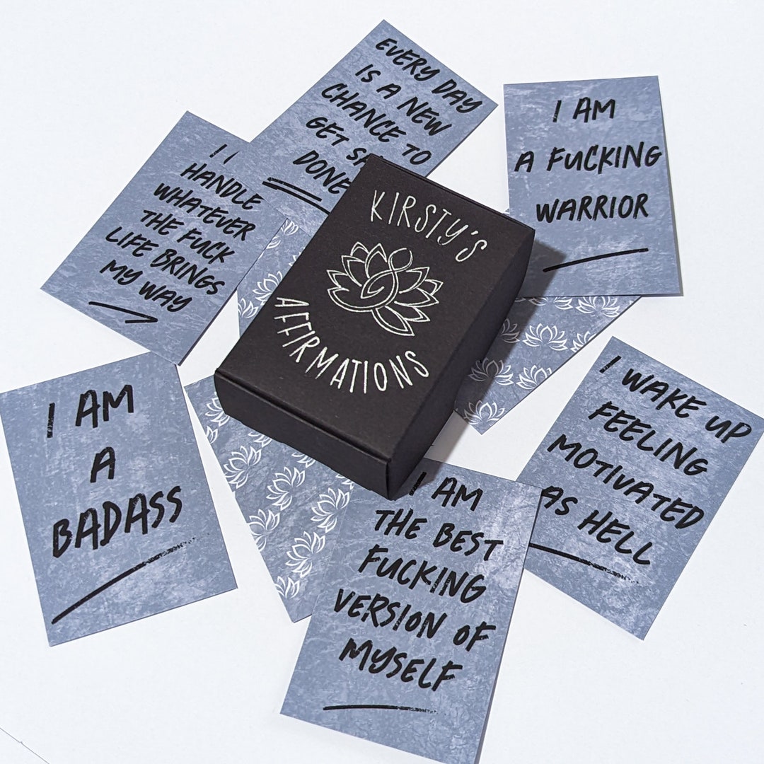 Custom Swear Affirmations Deck Funny Encouragement Cards - Etsy