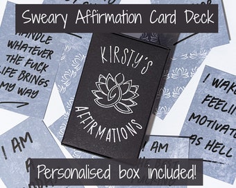 Printable Swear Word Affirmation Cards Vision Board - Etsy