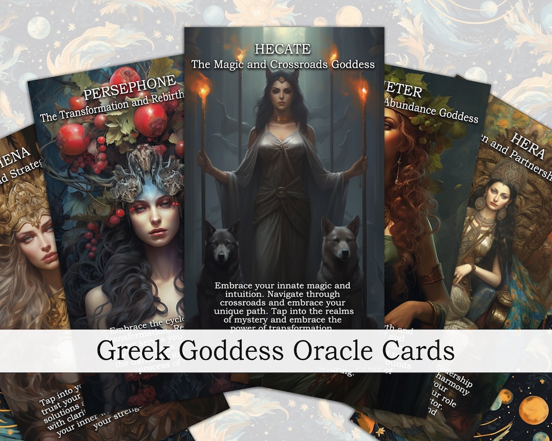 Greek Goddess Oracle Cards Oracle Deck 16 Card Deck - Etsy