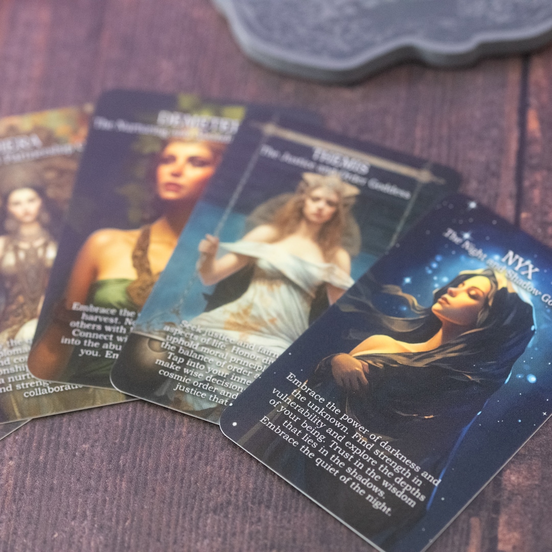 Greek Goddess Oracle Cards Oracle Deck, 16 Card Deck, Affirmation Cards ...