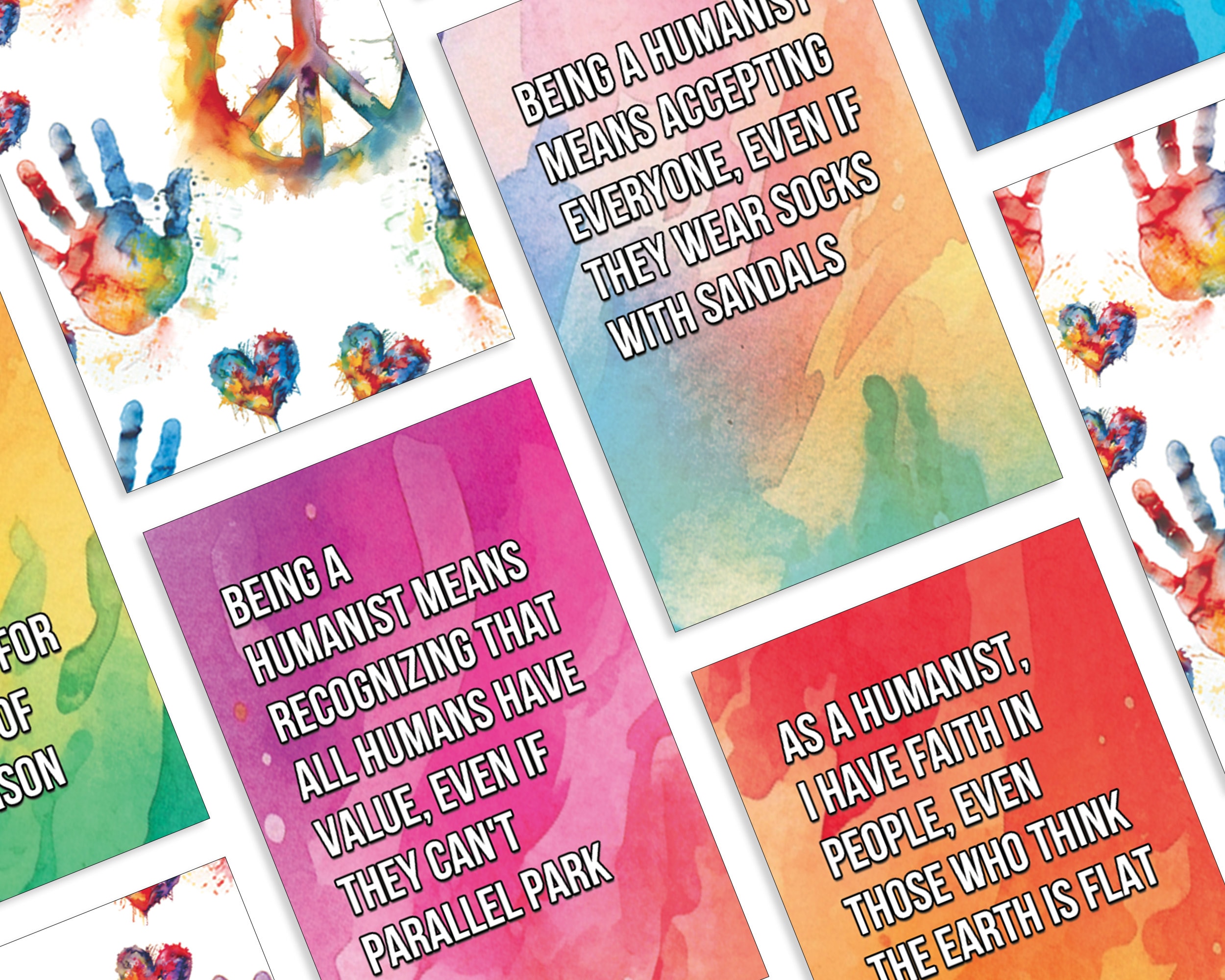 Funny Humanist Affirmation Cards Cards for Adults - Etsy