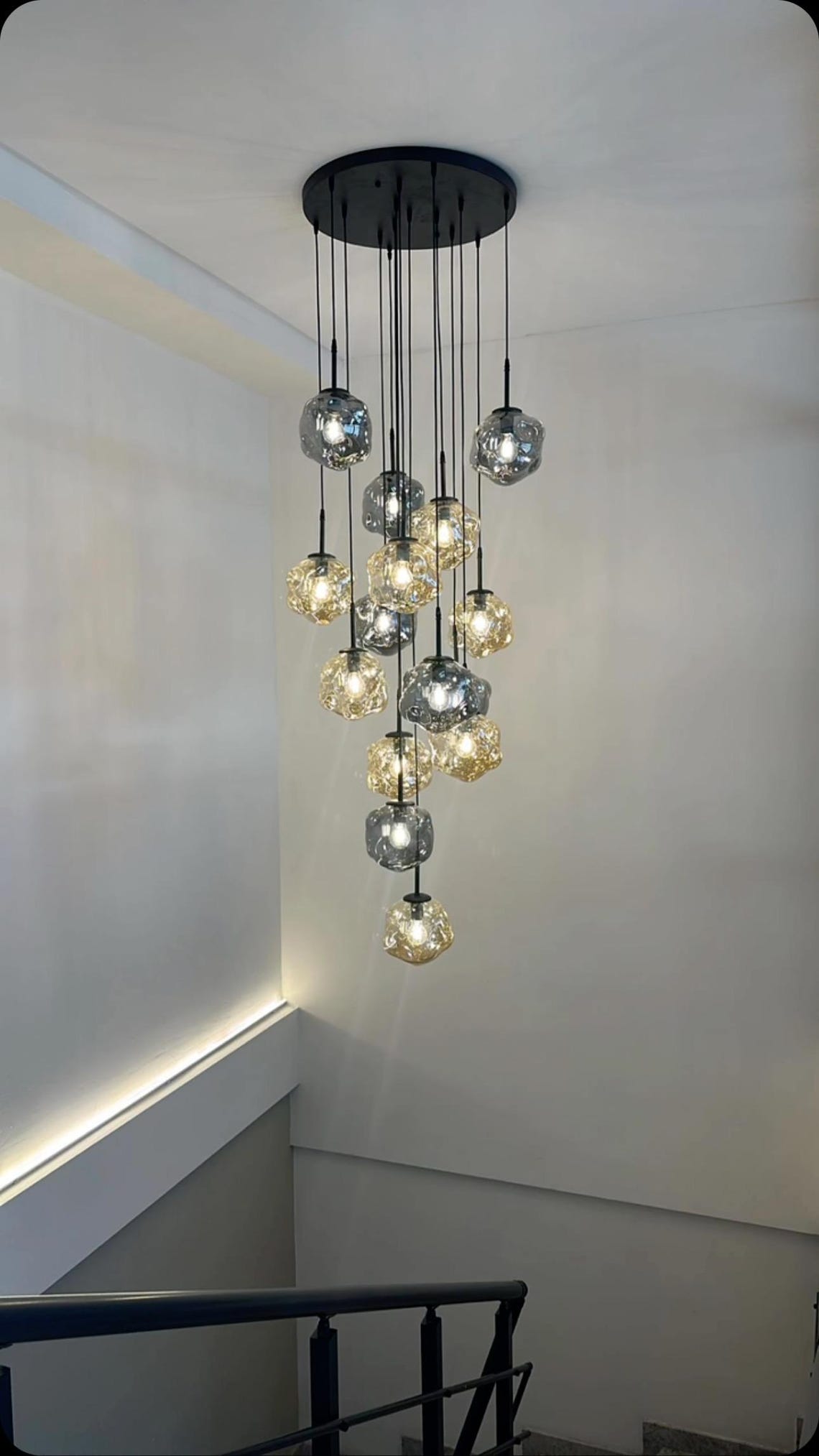 Trapezoidal Glass Pendant Light-modern Pendant Light- Blown Glass ...