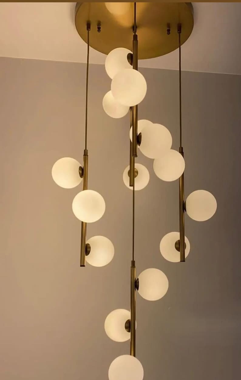 Tripled Pendant Lighting, Modern Multi Light Cluster Chandelier ,art ...