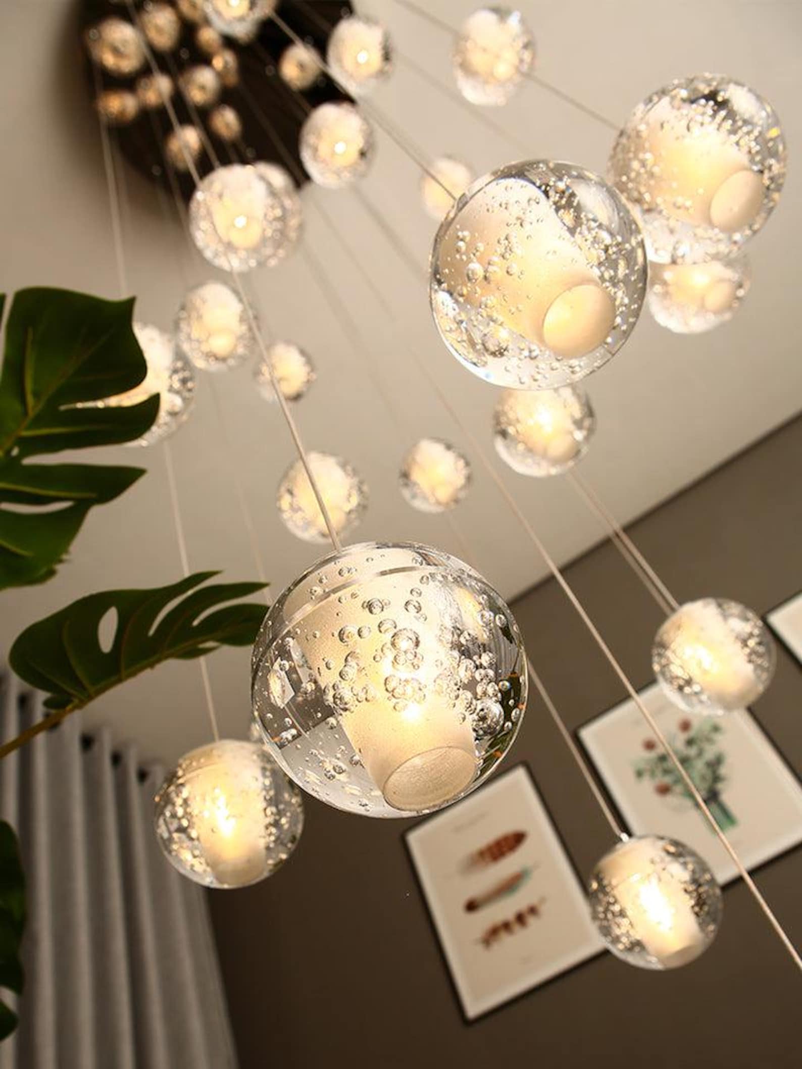 Bocca Modern Glass Globe Pendant Chandelier – Multi Light Cluster ...