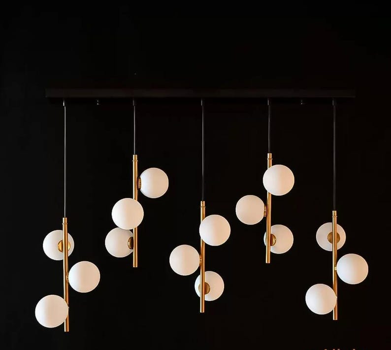 Trio Pendant Light, Modern Multi Light Cluster Chandelier ,art Deco ...