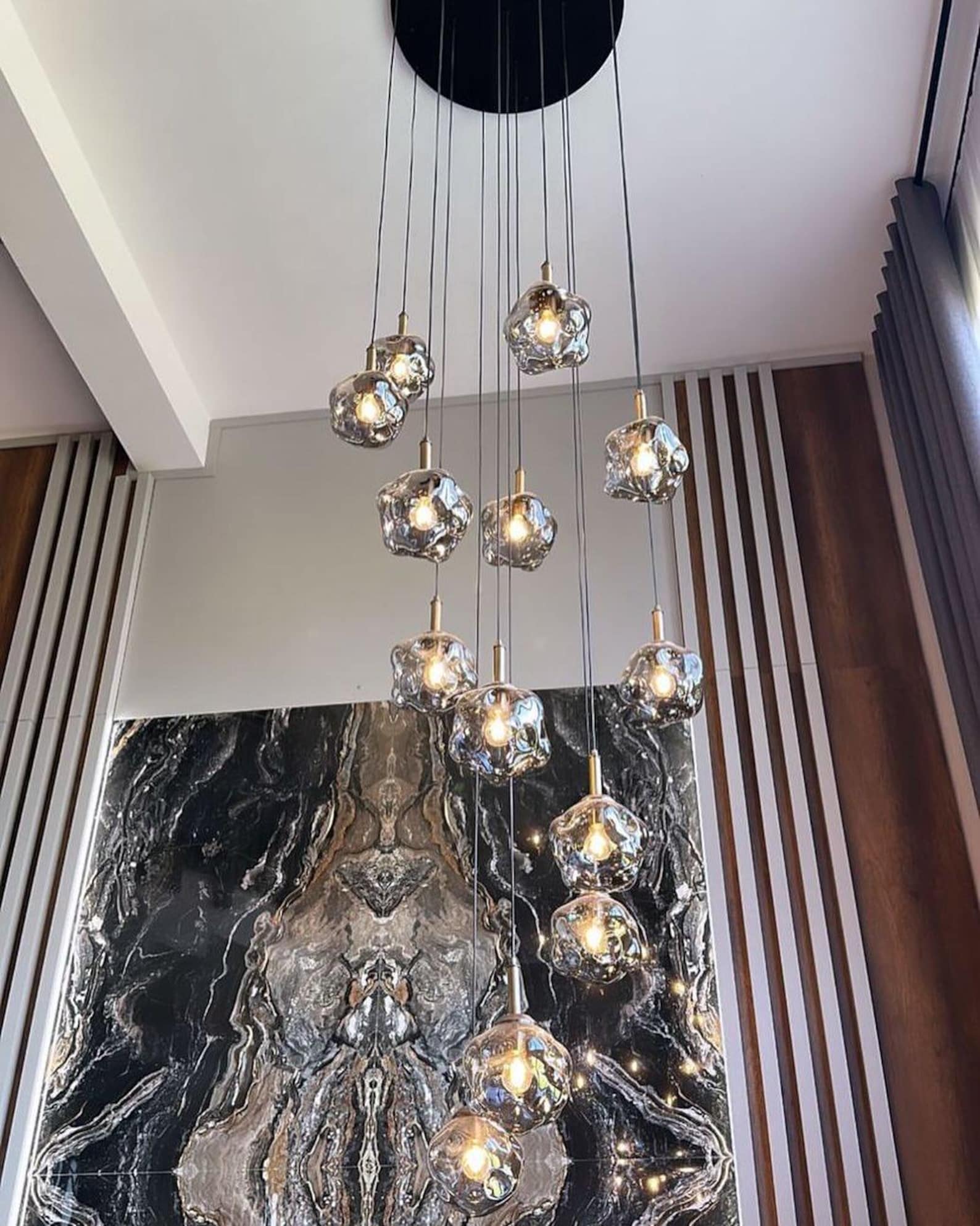Trapezoidal Glass Pendant Light-modern Pendant Light- Blown Glass ...