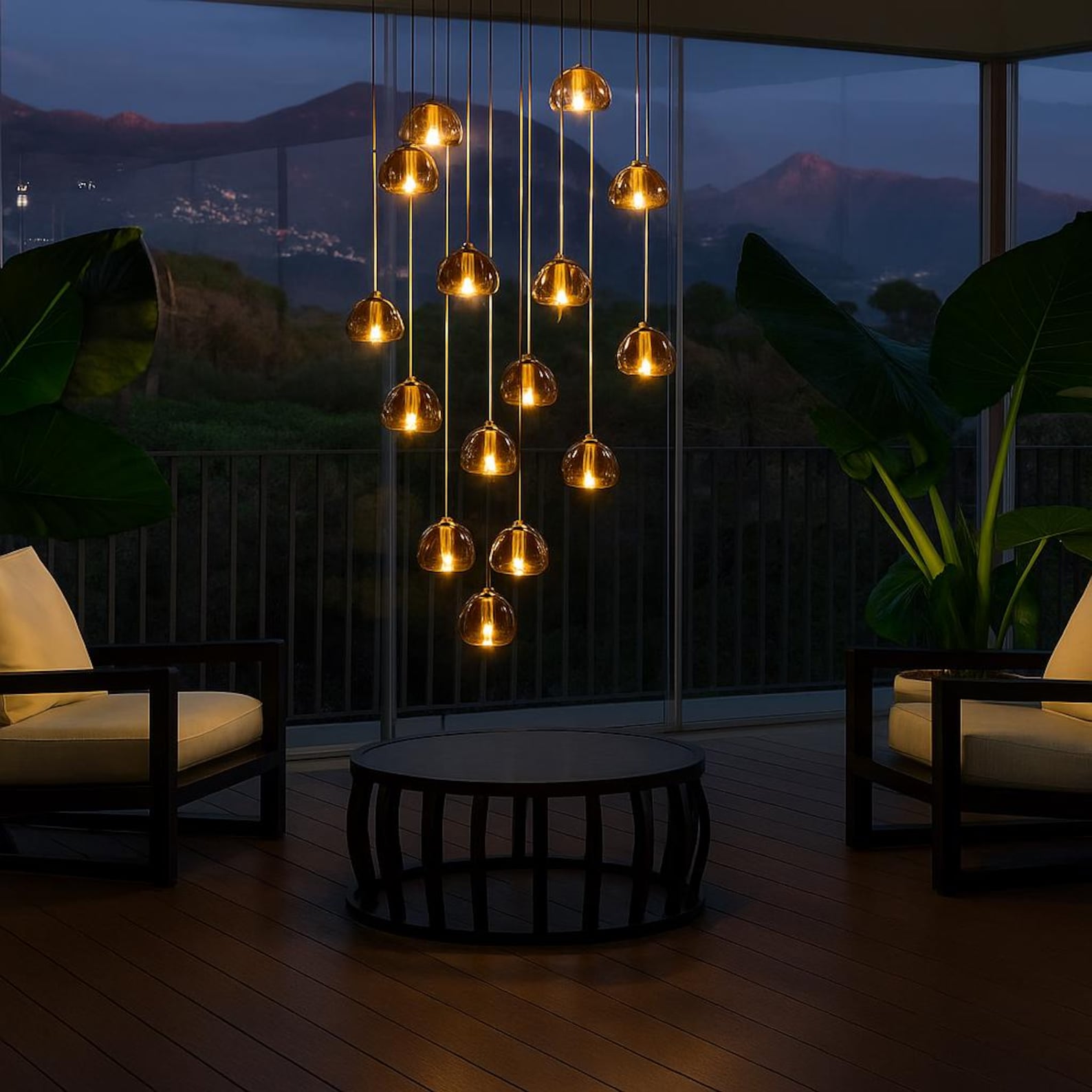 Bocca V3 Modern Glass Globe Pendant Chandelier – Multi Light Cluster ...