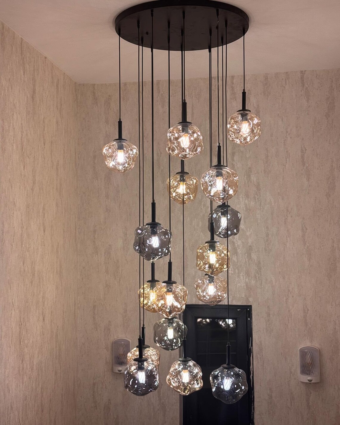 Trapezoidal Glass Pendant Light-modern Pendant Light- Blown Glass ...