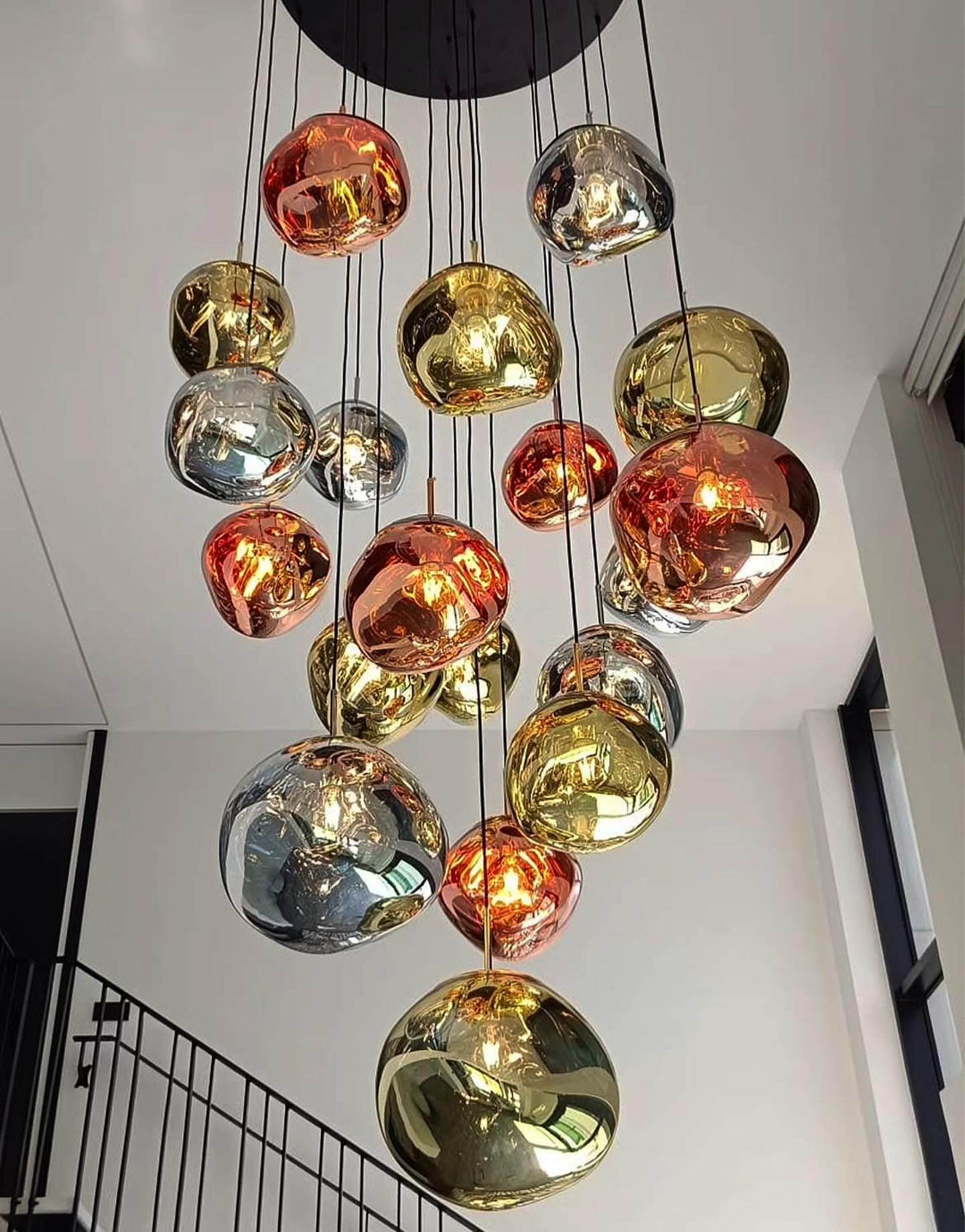Lava Melted Pendant Light – Multi Light Cluster Ceiling Fixture ...