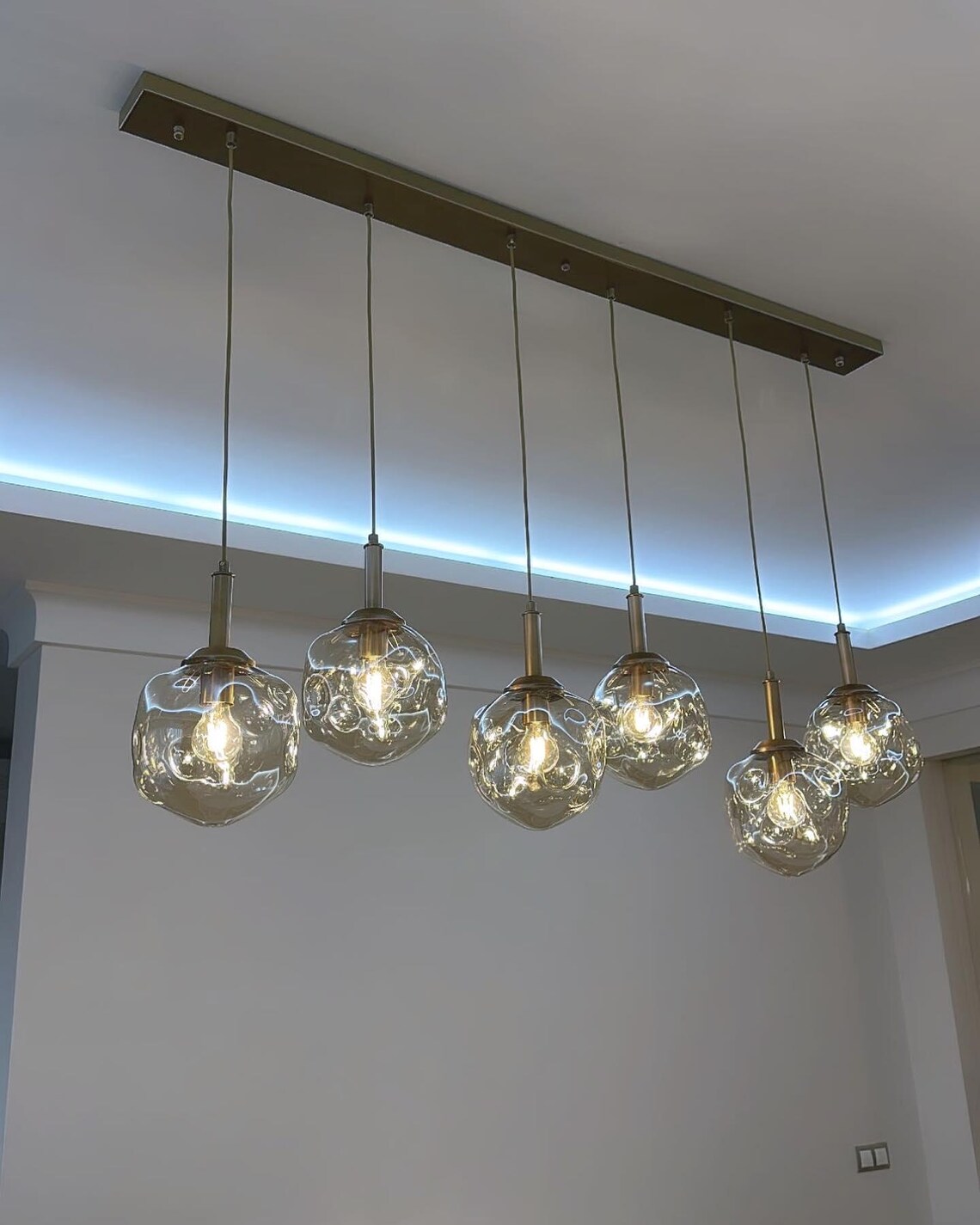 Trapezoidal Glass Pendant Light-modern Pendant Light- Blown Glass ...