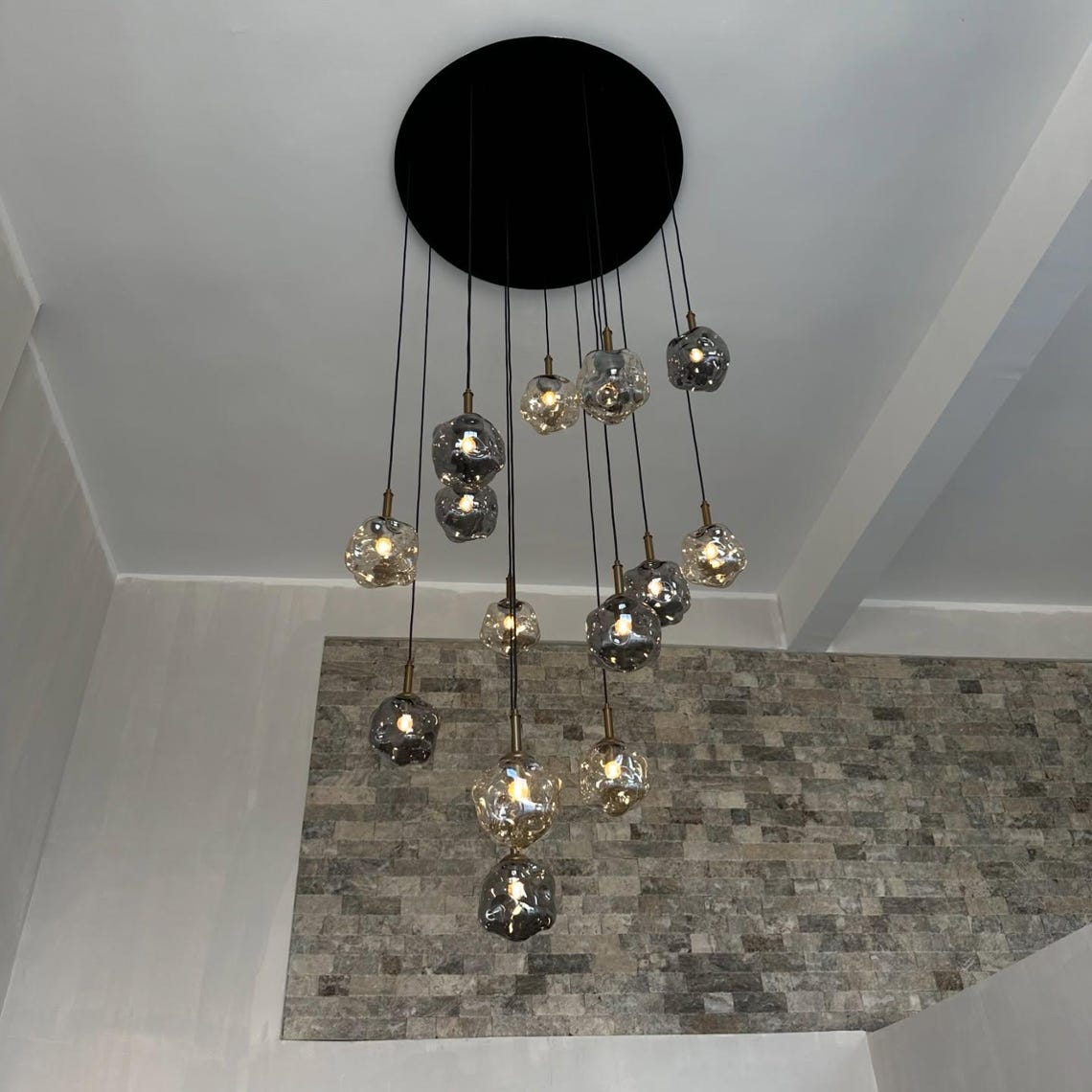 Trapezoidal Glass Pendant Light-modern Pendant Light- Blown Glass ...