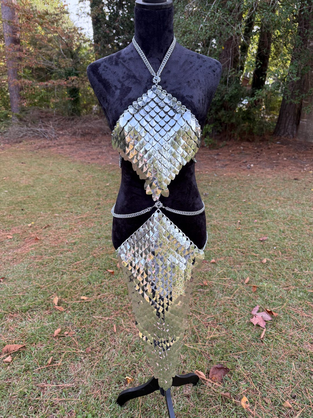 Scalemail Chainmail Dress With Open Back - Etsy