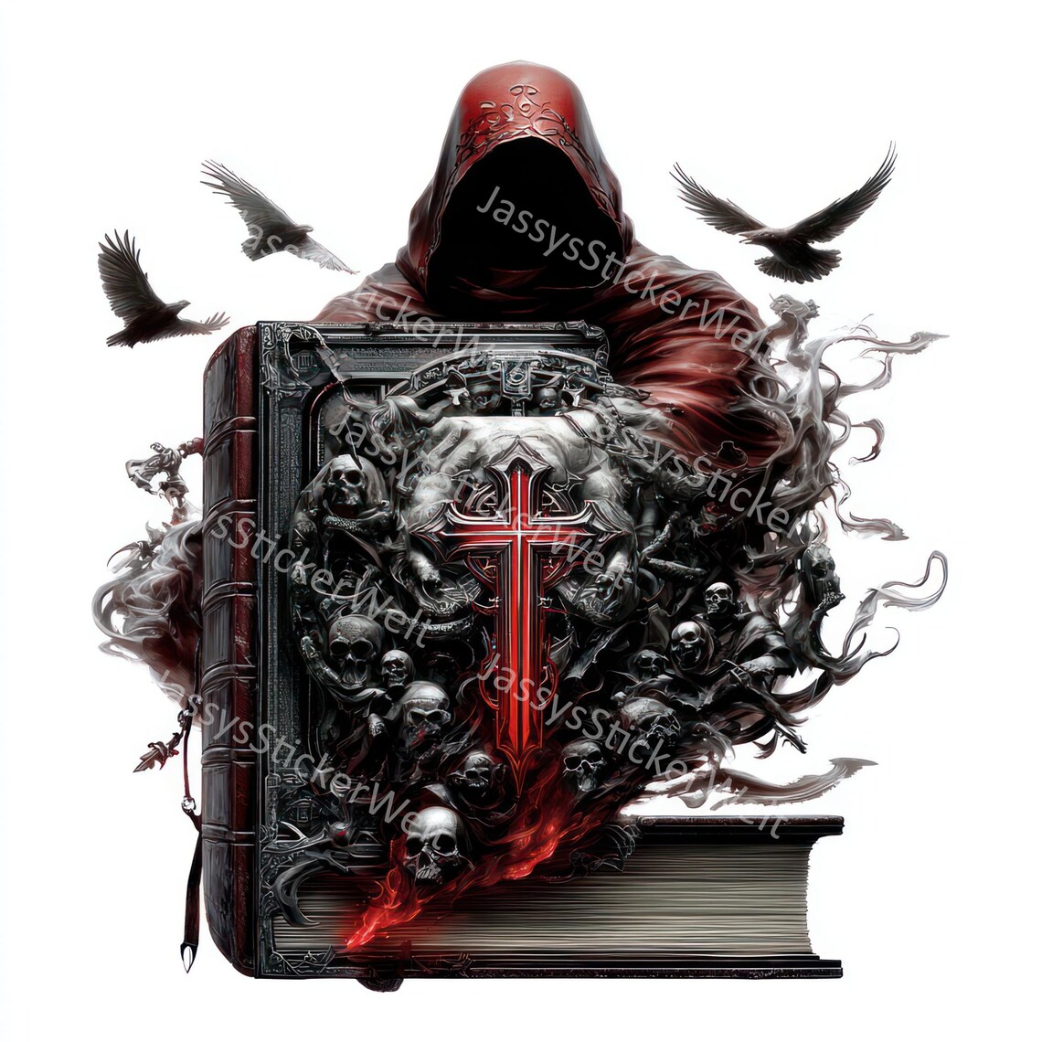 89 Gothic Book Cliparts & Watercolor Jpgs – Digital Art for Halloween ...