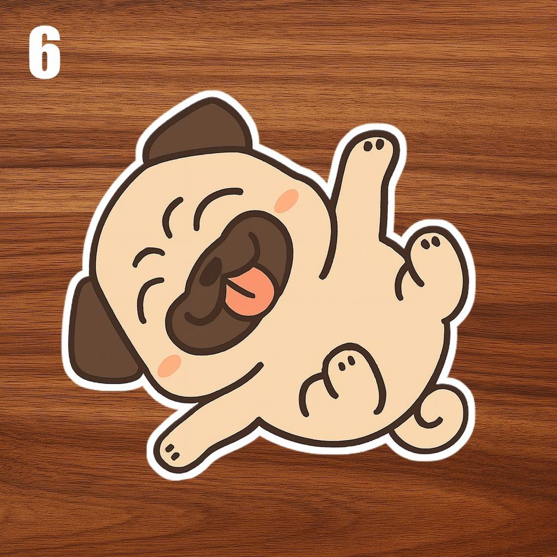 Chibi Pug Sticker – "for Dog Lovers With Humor" in Puppy Style ...