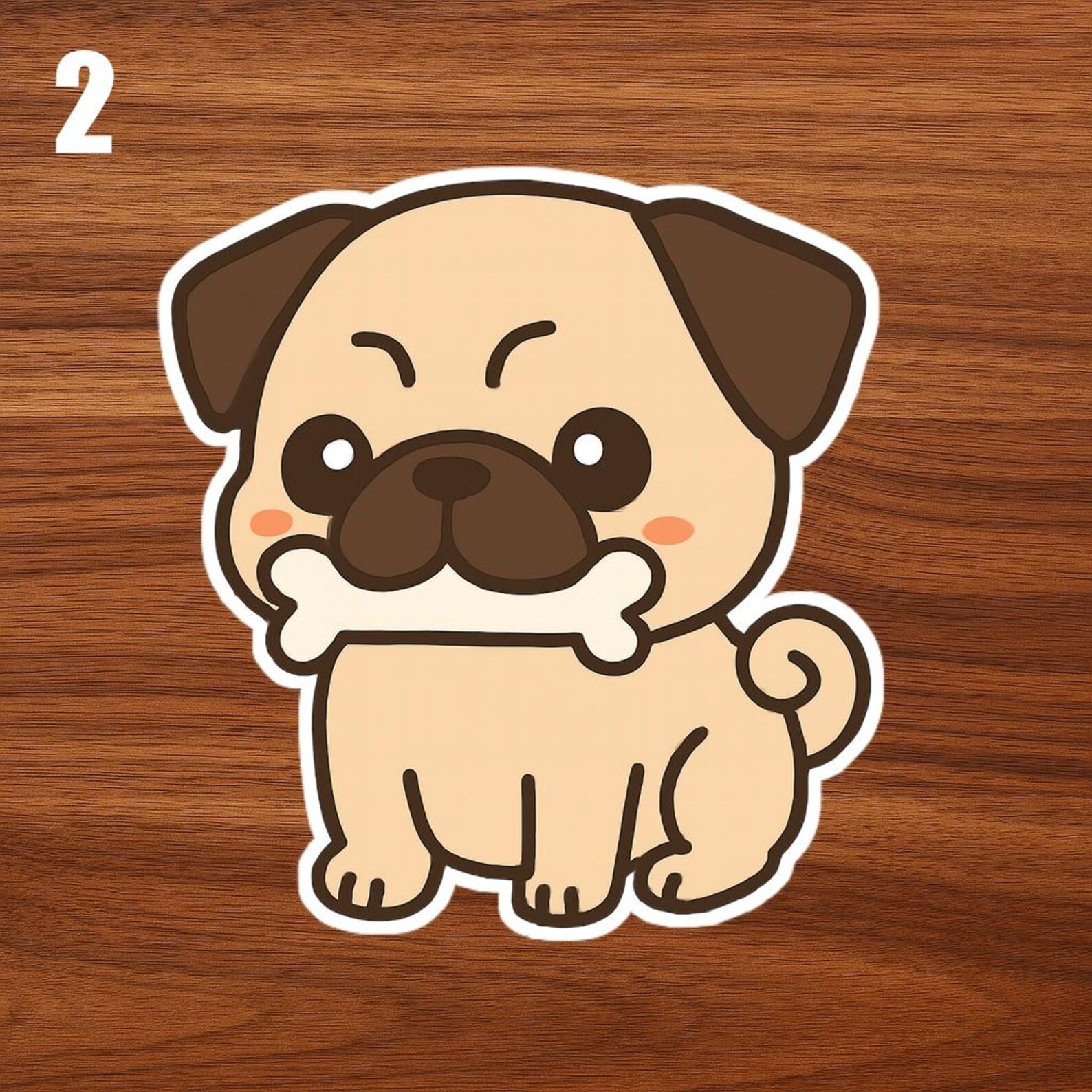 Chibi Pug Sticker – "for Dog Lovers With Humor" in Puppy Style ...