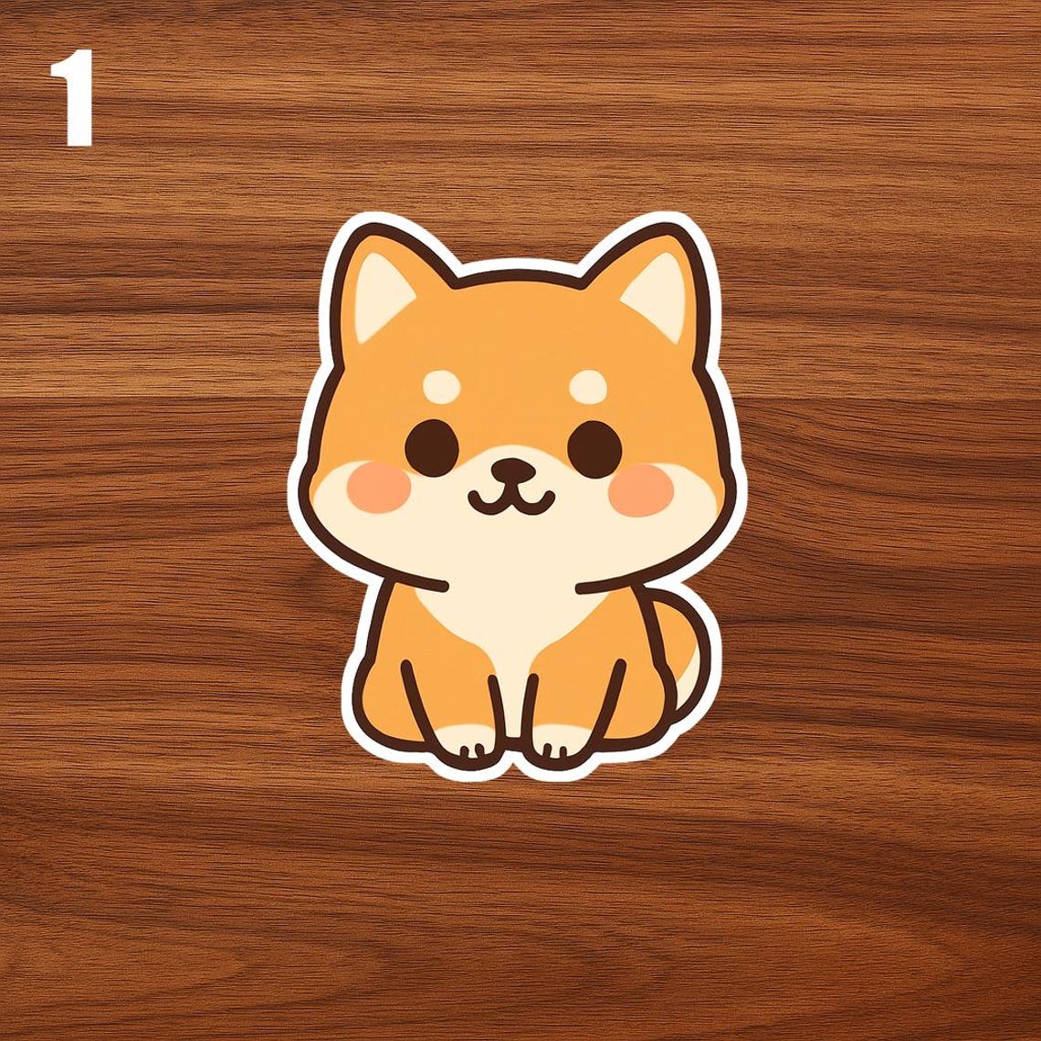 Shiba Inu Sticker & Chibi Dog Decal – “playful Puppy Vibes Included ...