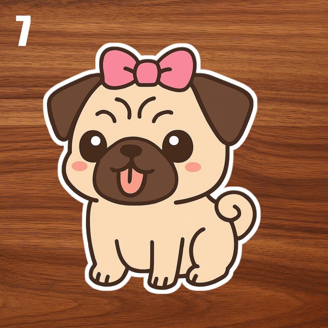 Chibi Pug Sticker – "for Dog Lovers With Humor" in Puppy Style ...