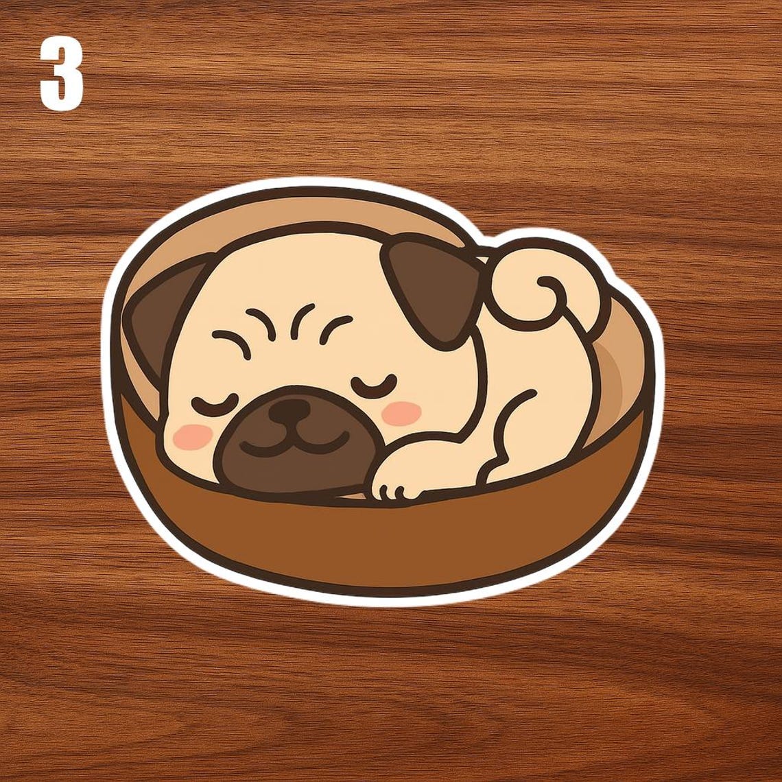 Chibi Pug Sticker – "for Dog Lovers With Humor" in Puppy Style ...