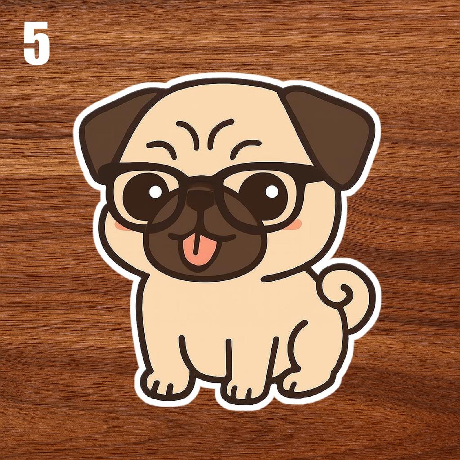 Chibi Pug Sticker – "for Dog Lovers With Humor" in Puppy Style ...