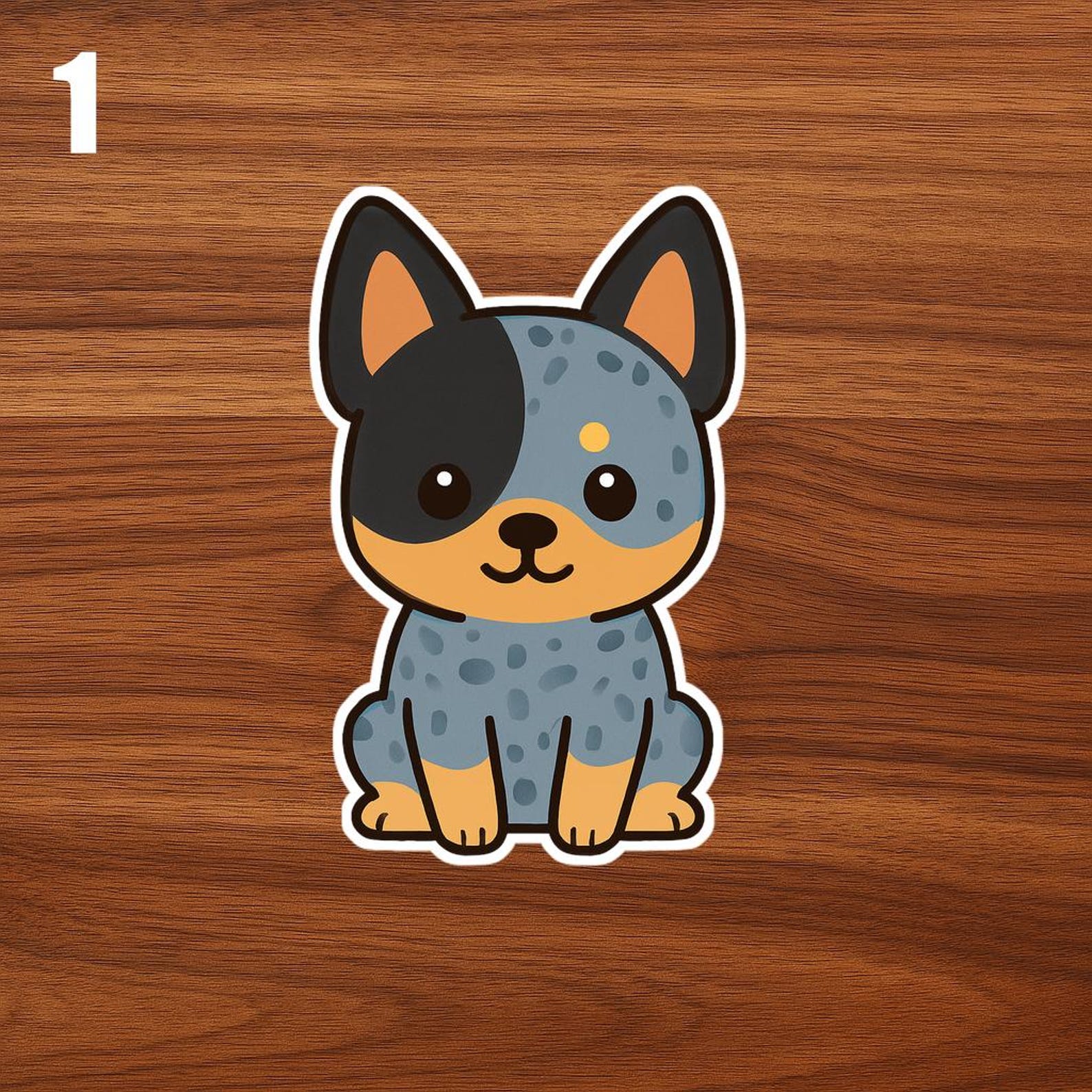 Blue Heeler Sticker & Chibi Dog Decal – “puppy Emotions Included” for ...