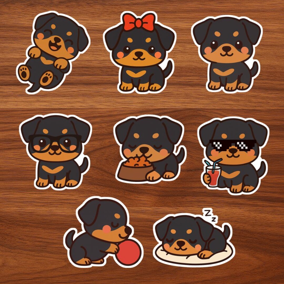 Rottweiler Sticker & Chibi Dog Decal – “cute Animal Sticker” for Laptop ...