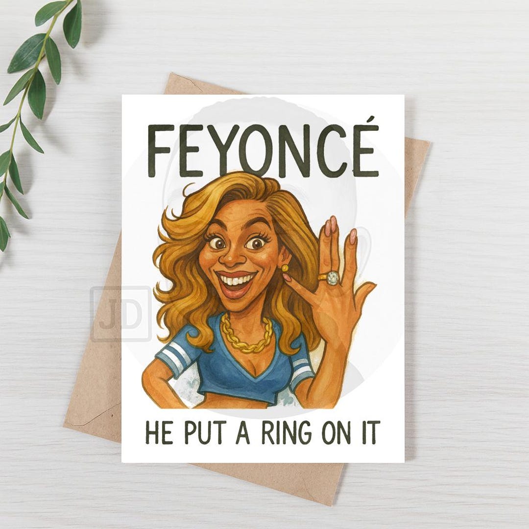 Digital Engagement Card – Feyonce Parody Download – Funny Printable ...