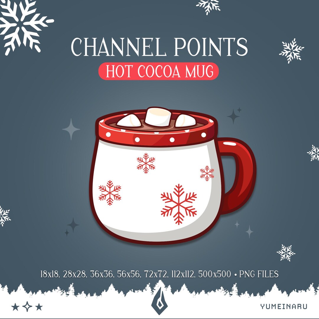 Cozy Hot Cocoa Mug Channel Points | Winter Twitch Stream | Streamer ...