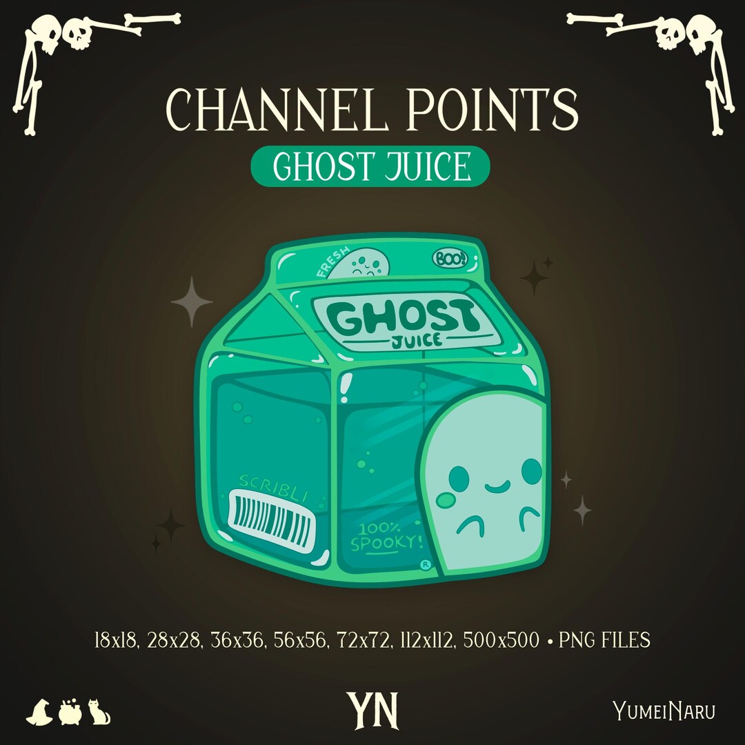 Ghost Juice Channel Points | Spooky Emote for Twitch Streams | Streamer ...