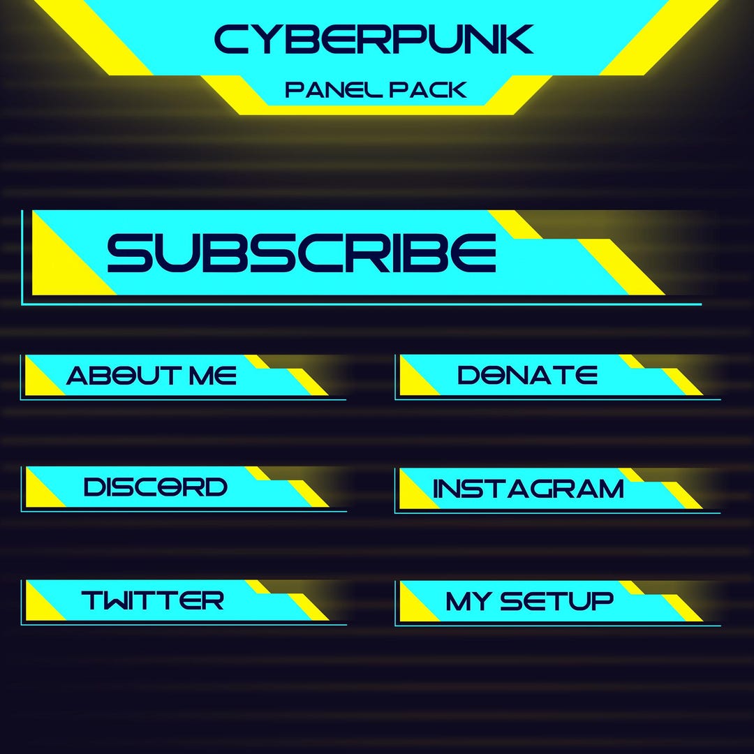 Twitch Panels — Cyberpunk – Cyberpunk Panels (v2) — Stream Panels ...