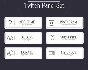 Soft Minimal Twitch Panel Set — 35x Clean Panels for Streamers | Kick ...