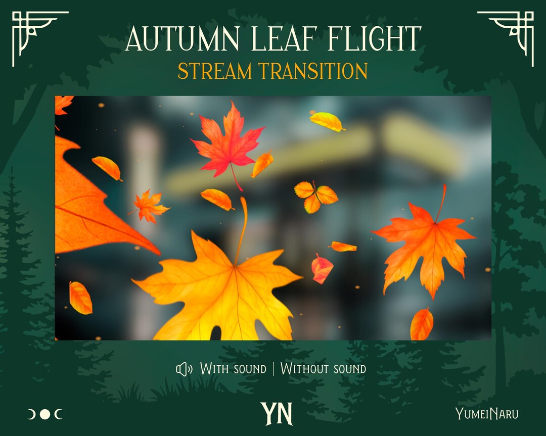 Autumn Leaf Flight Stinger Transition | Stinger Transition | Twitch Stinger |animated Stream ...