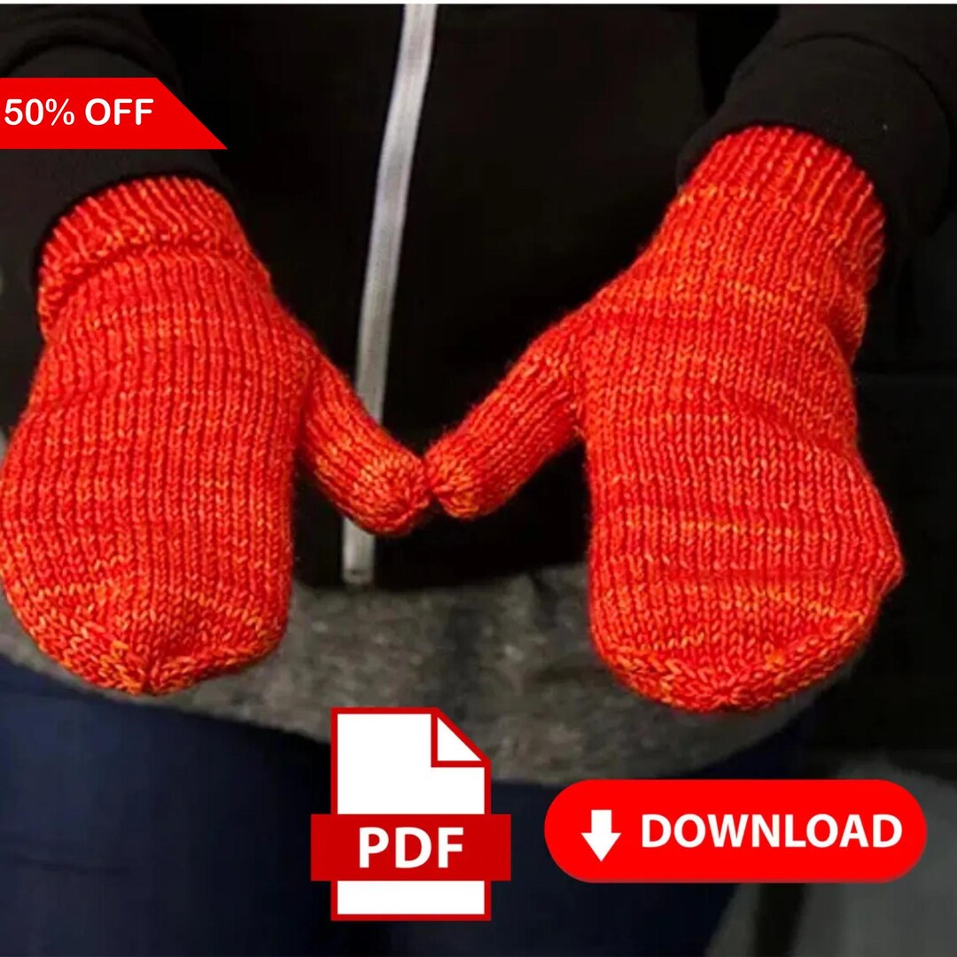 The World’s Simplest Mittens, Quick Knit Pattern PDF - Etsy France
