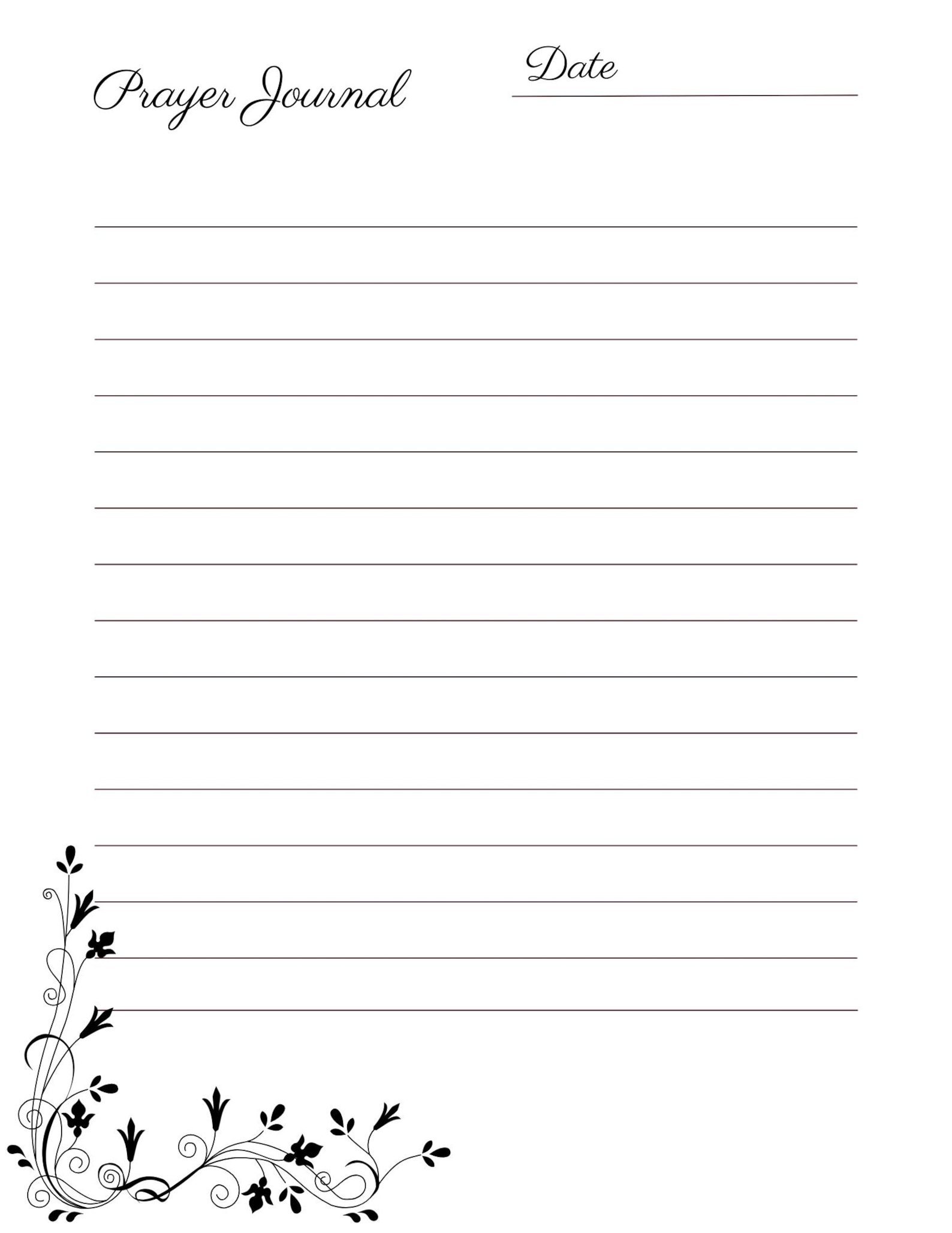 30-day Prayer Journal Printable | Christian Journal PDF | Daily ...