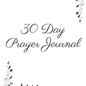 30-day Prayer Journal Printable | Christian Journal PDF | Daily ...
