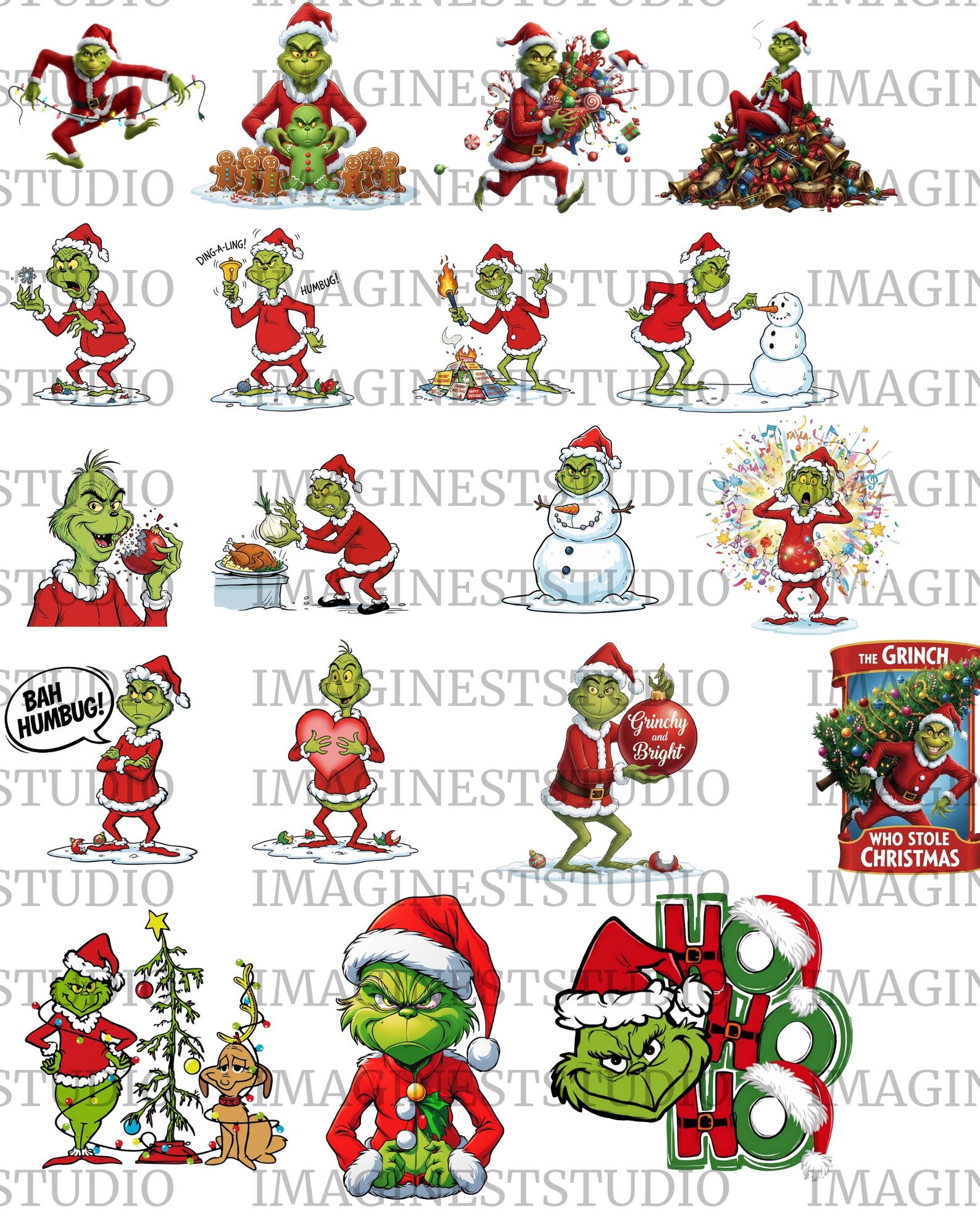 Printable the Grinch Bundle PNG SVG Grinchmas Bundle (digital Download ...