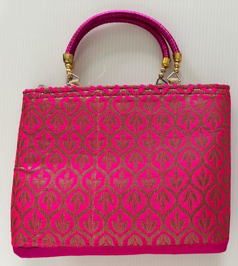 Brocade Potli Bag With Handle: Indian Wedding Favor, Diwali Gift Pouch ...