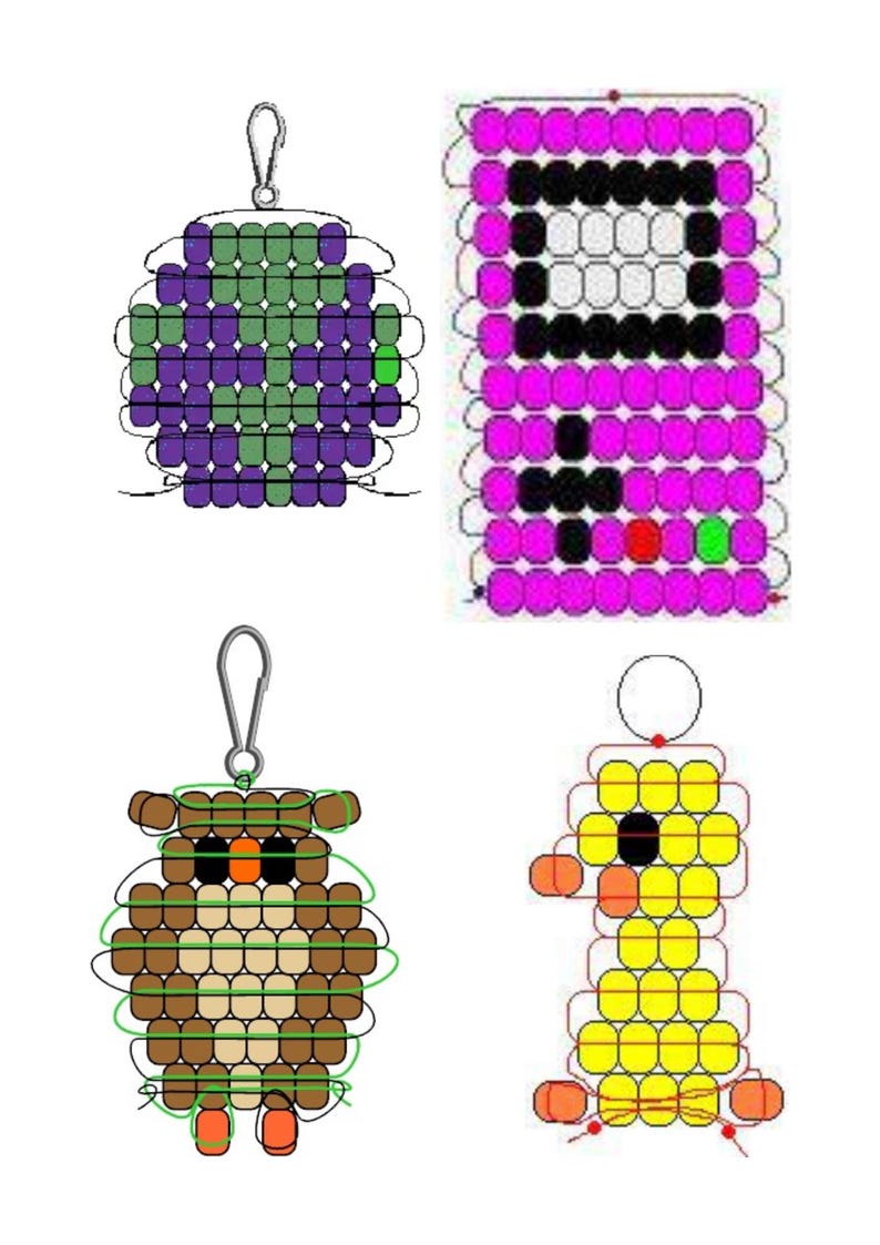 Assorted Pony Bead Patterns - Etsy UK