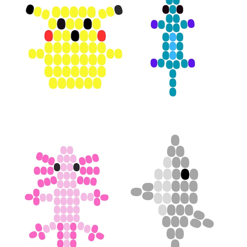 Pony Bead Animal Keychain Patterns - Etsy