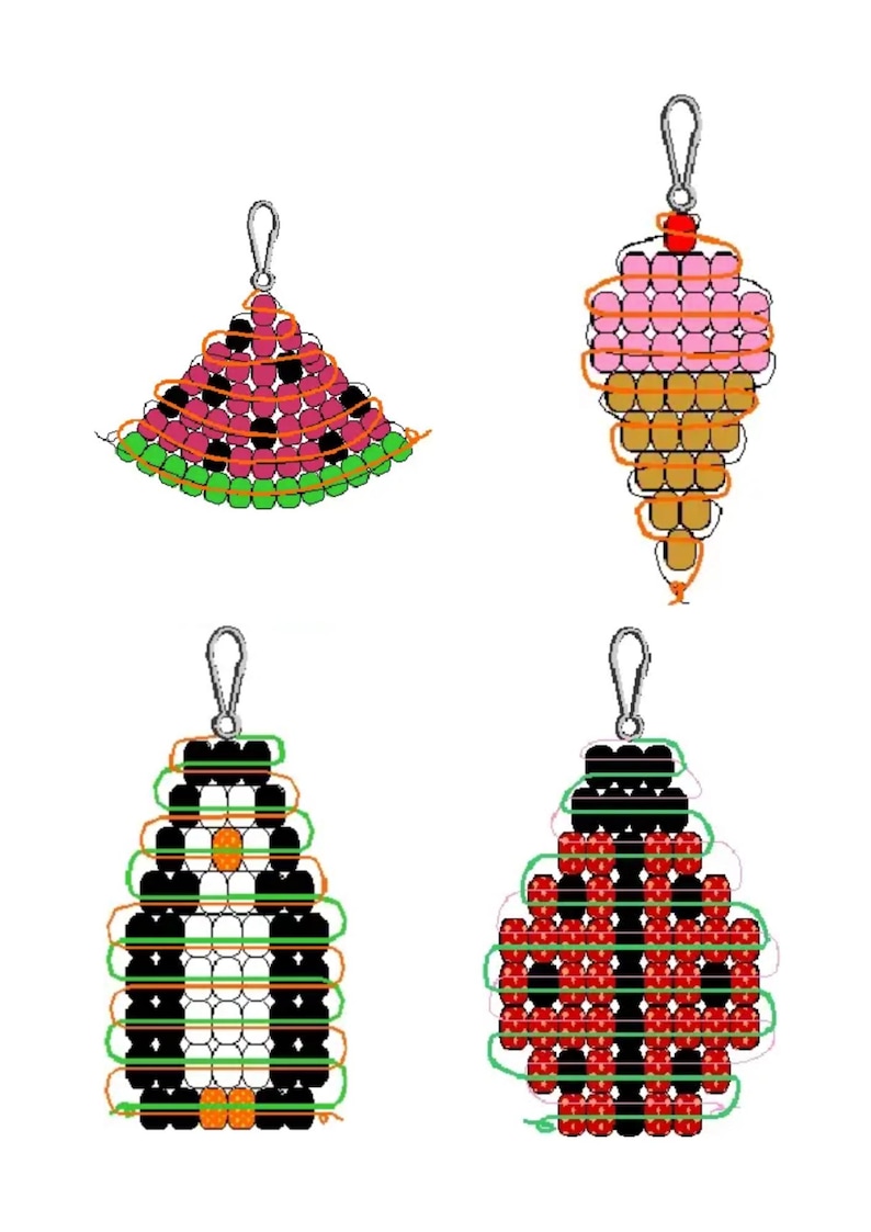 Assorted Pony Bead Patterns - Etsy UK