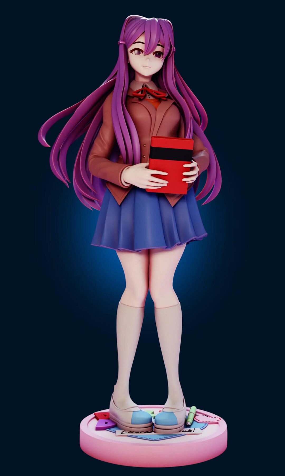 Doki Doki Inspired Art - 3D Painted Figures, Action Figurines, Handmade ...