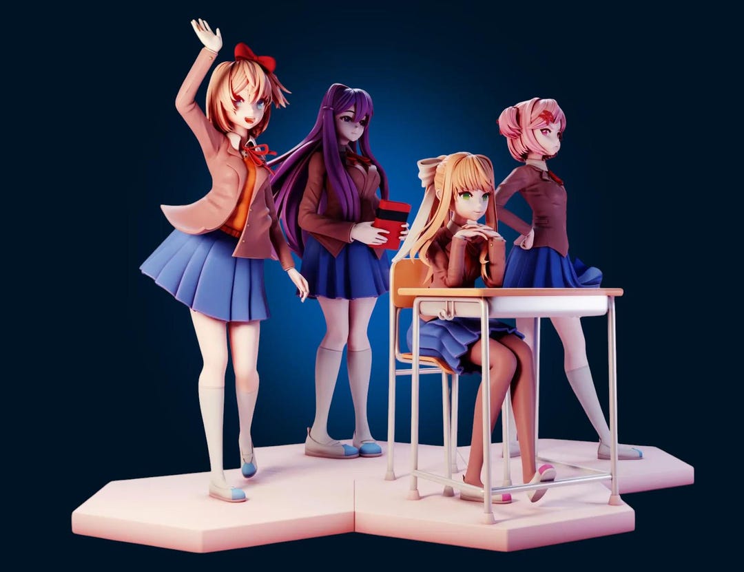 Doki Doki Literature Club, 3D Painted Figures, Action Figurines ...