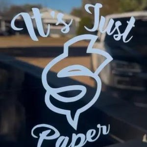 It's Just Paper Decal for Trucks and Cars - Etsy