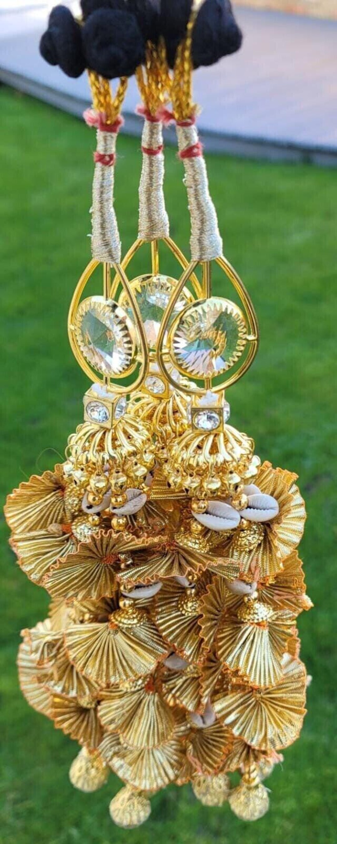 Punjabi Paranda Mehndi Jaago Bridal Patiala Mirror Paranda Indian Hair ...
