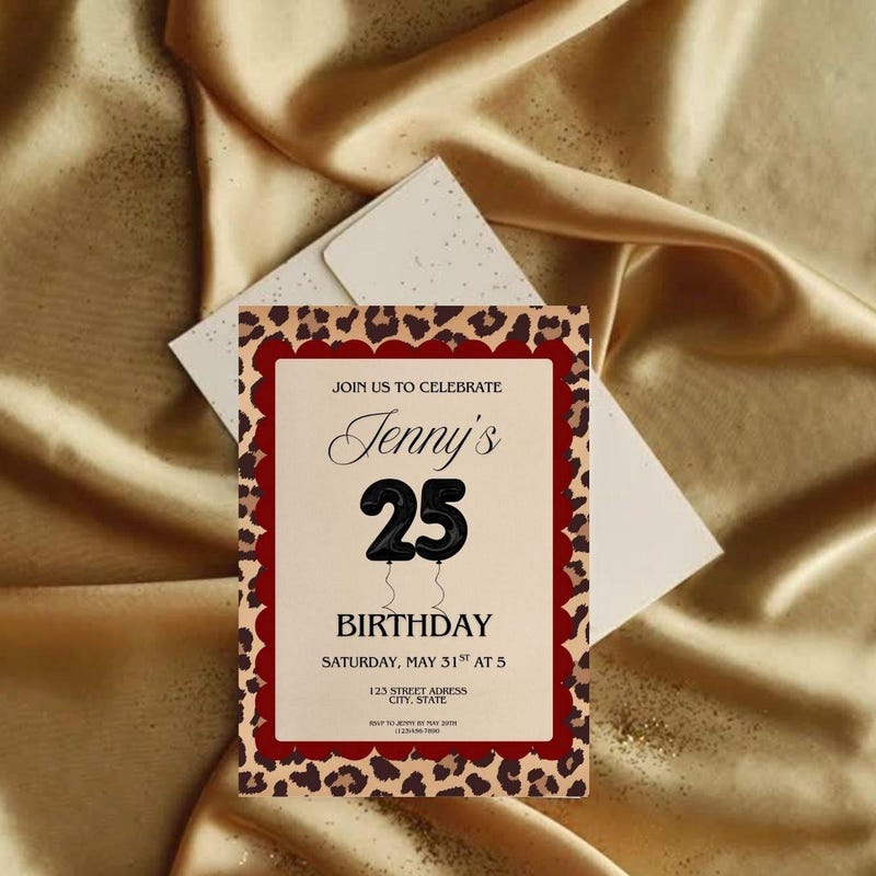 Leopard Print Invitations - Etsy