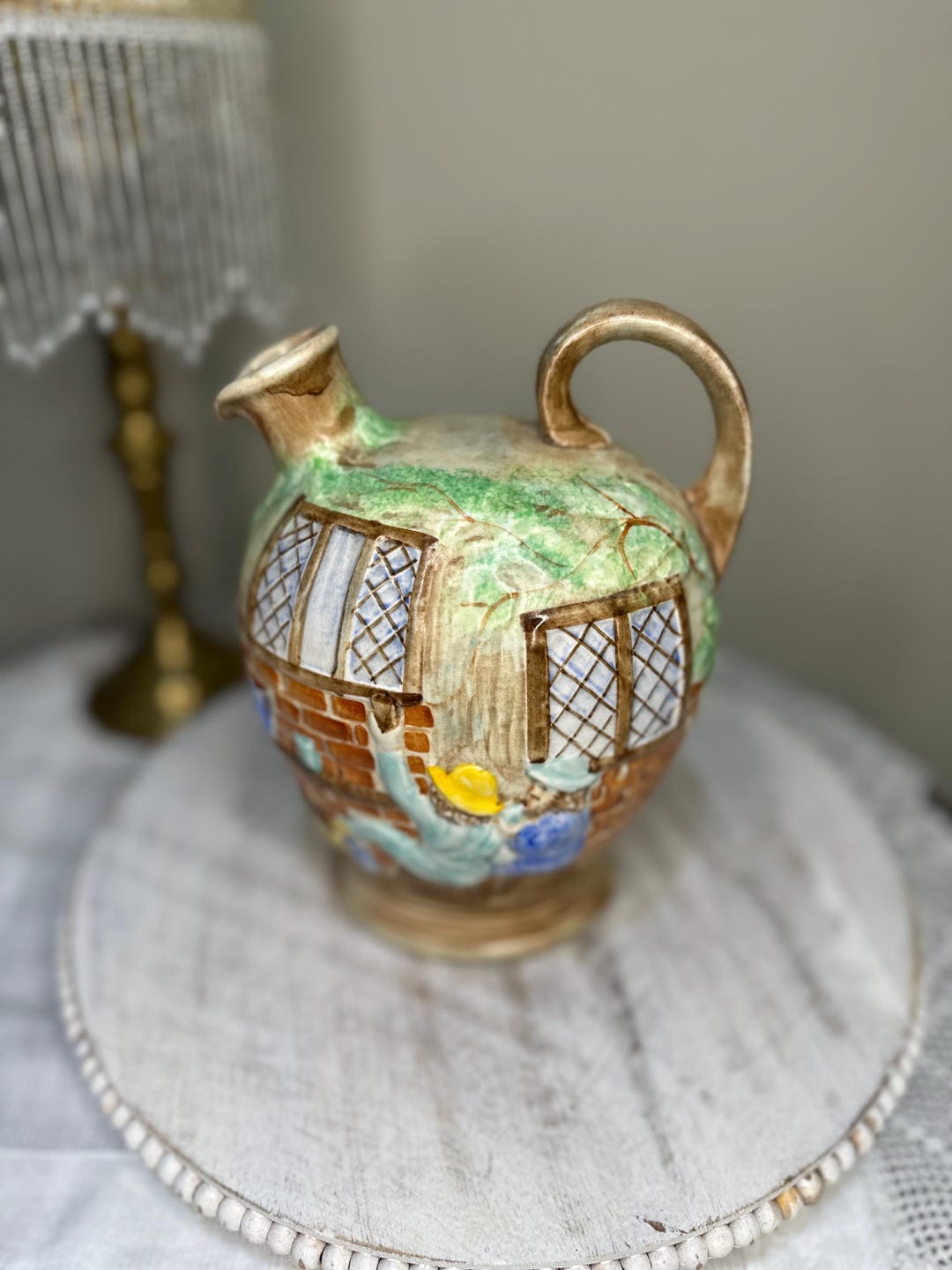 Vintage H.J. Wood Ltd. Burslem Pottery Jug | 1930s-1940s English Hand ...