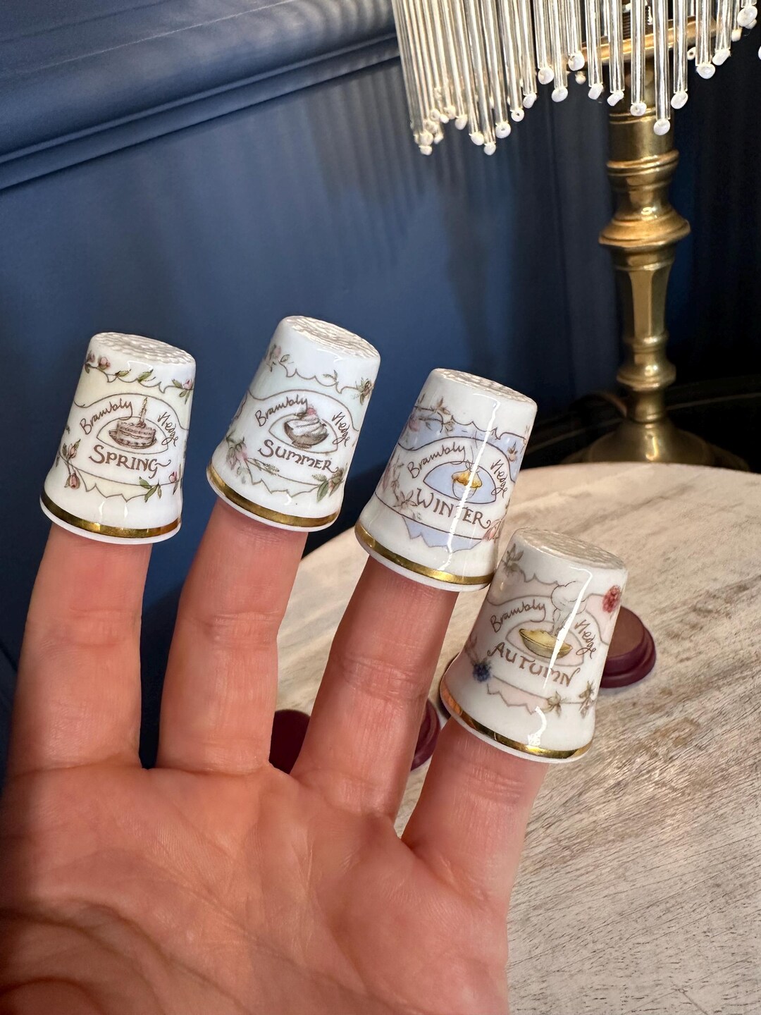 Brambly Hedge Thimbles: Four Seasons Porcelain Set, Collectible Sewing ...