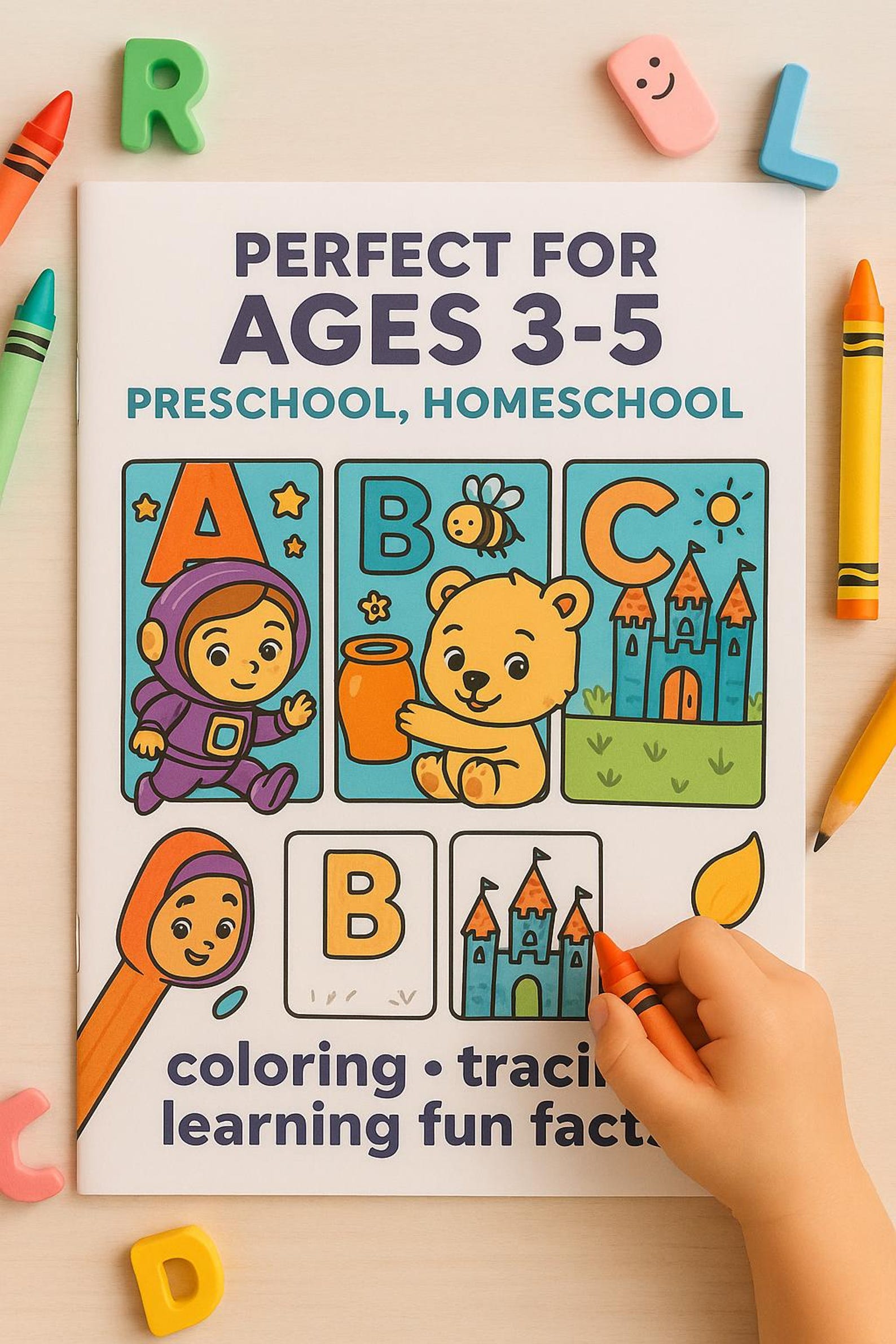 Alphabet Tracing & Coloring Workbook A–Z | Preschool Printable PDF ...