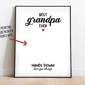 Grandpa Handprint Art Craft, Personalized Father's Day Gift, Best ...